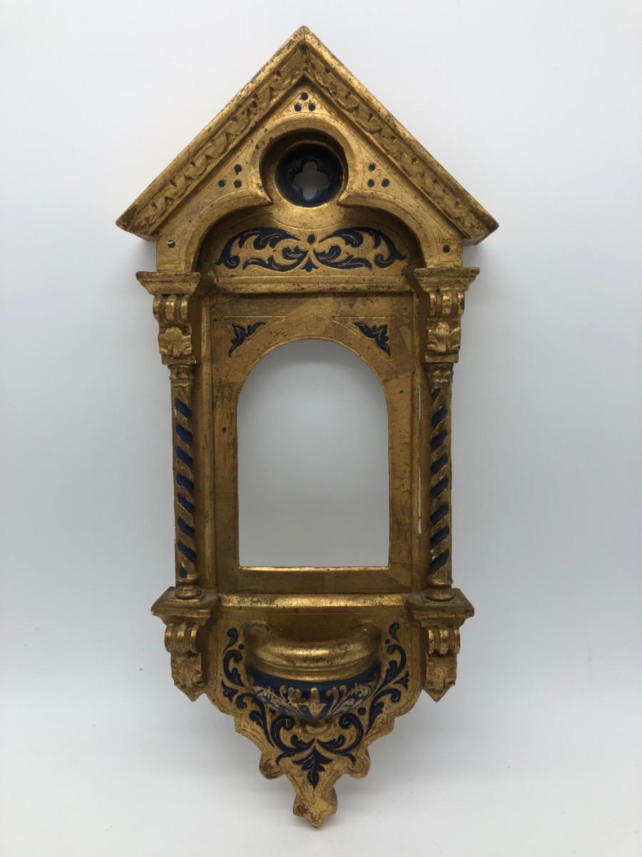 Antique Italian Renaissance style giltwood stoup and frame - Religious ...