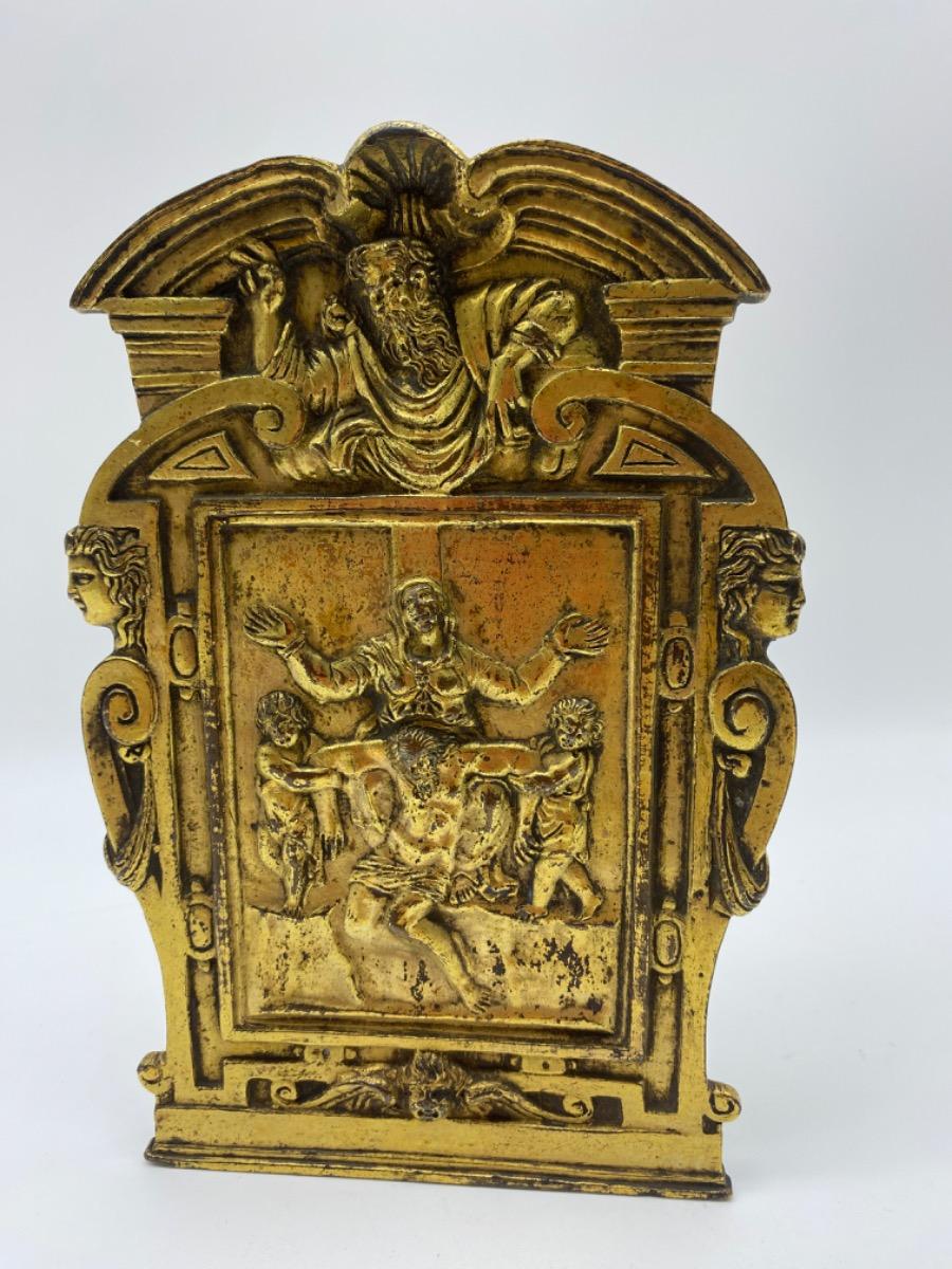 Antique Renaissance 17th century bronze gilded pax board - Sold items ...