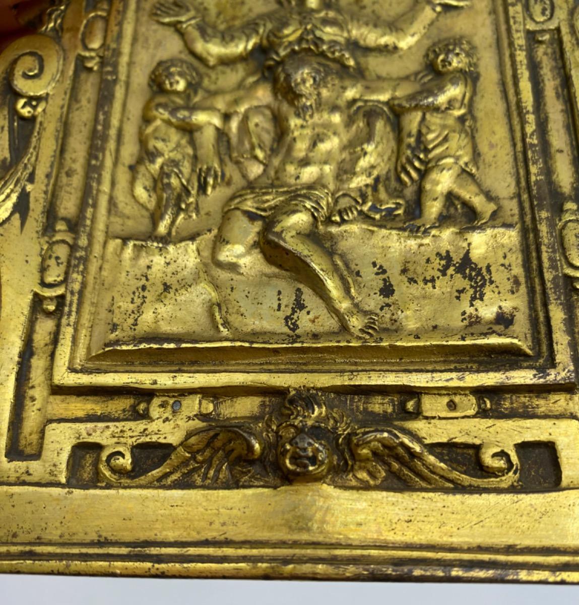 Antique Renaissance 17th century bronze gilded pax board - Sold items ...