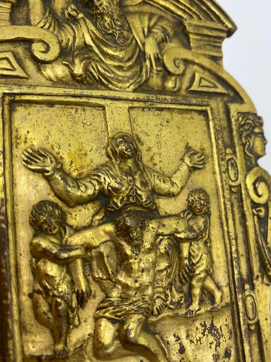 Antique Renaissance 17th century bronze gilded pax board - Sold items ...