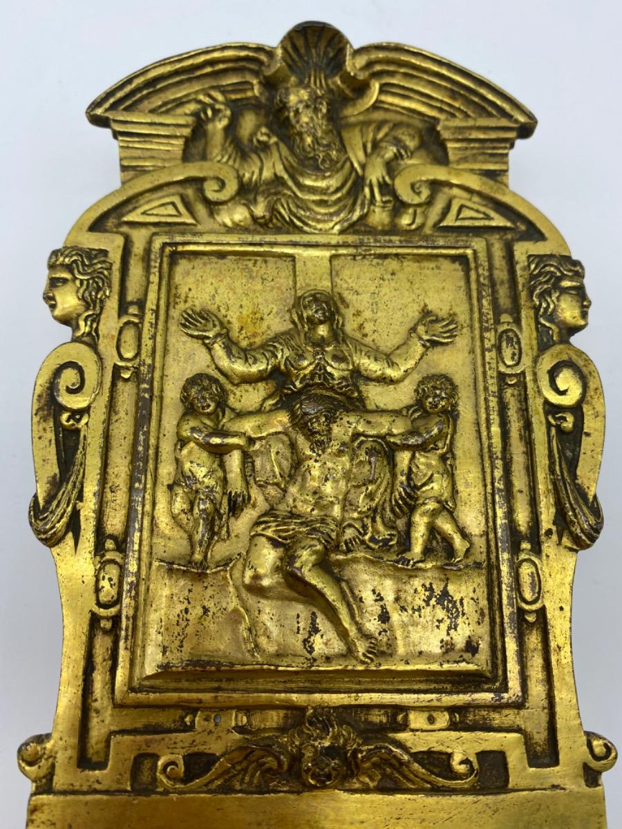 Antique Renaissance 17th century bronze gilded pax board - Sold items ...