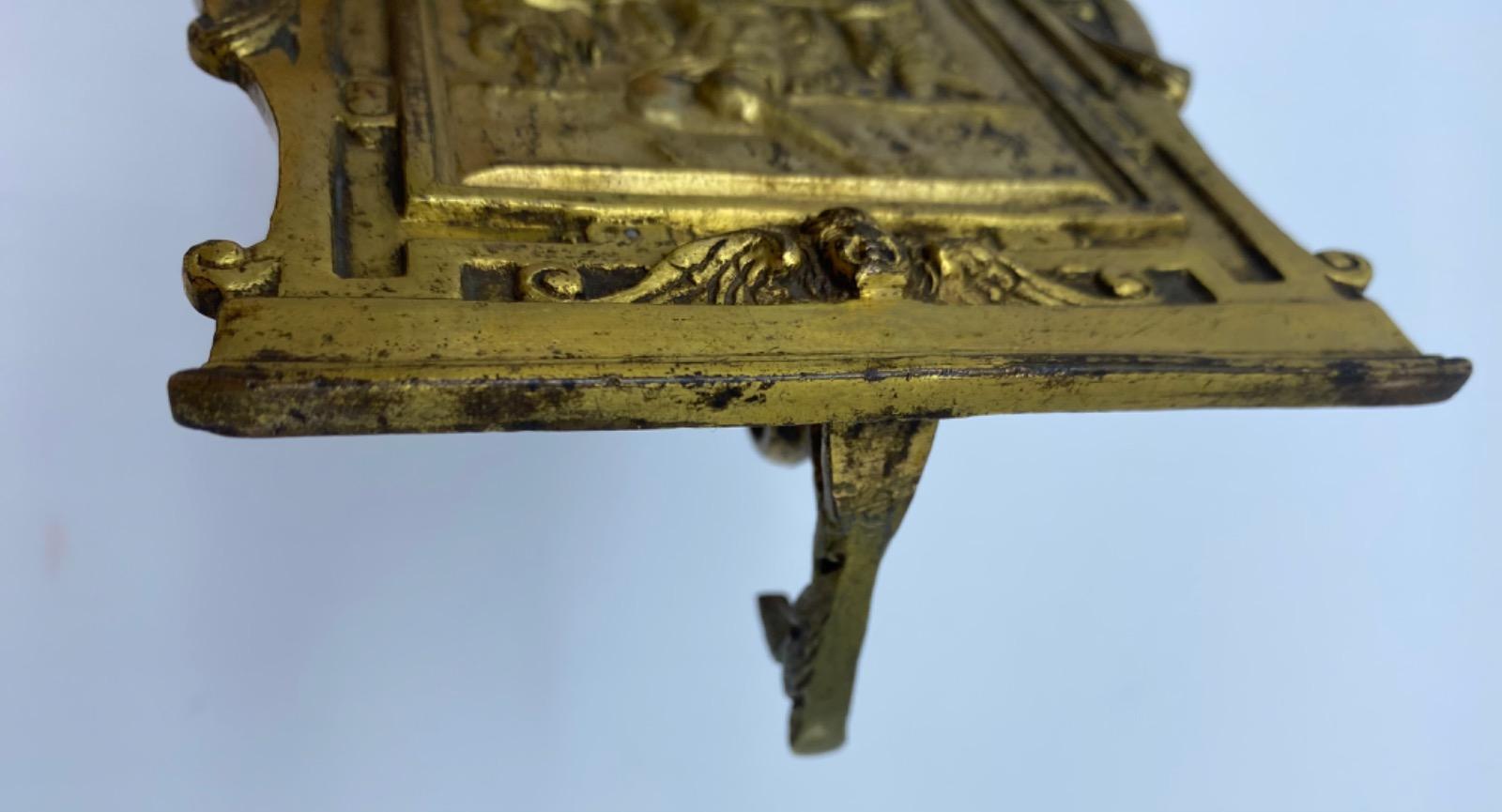 Antique Renaissance 17th century bronze gilded pax board - Sold items ...