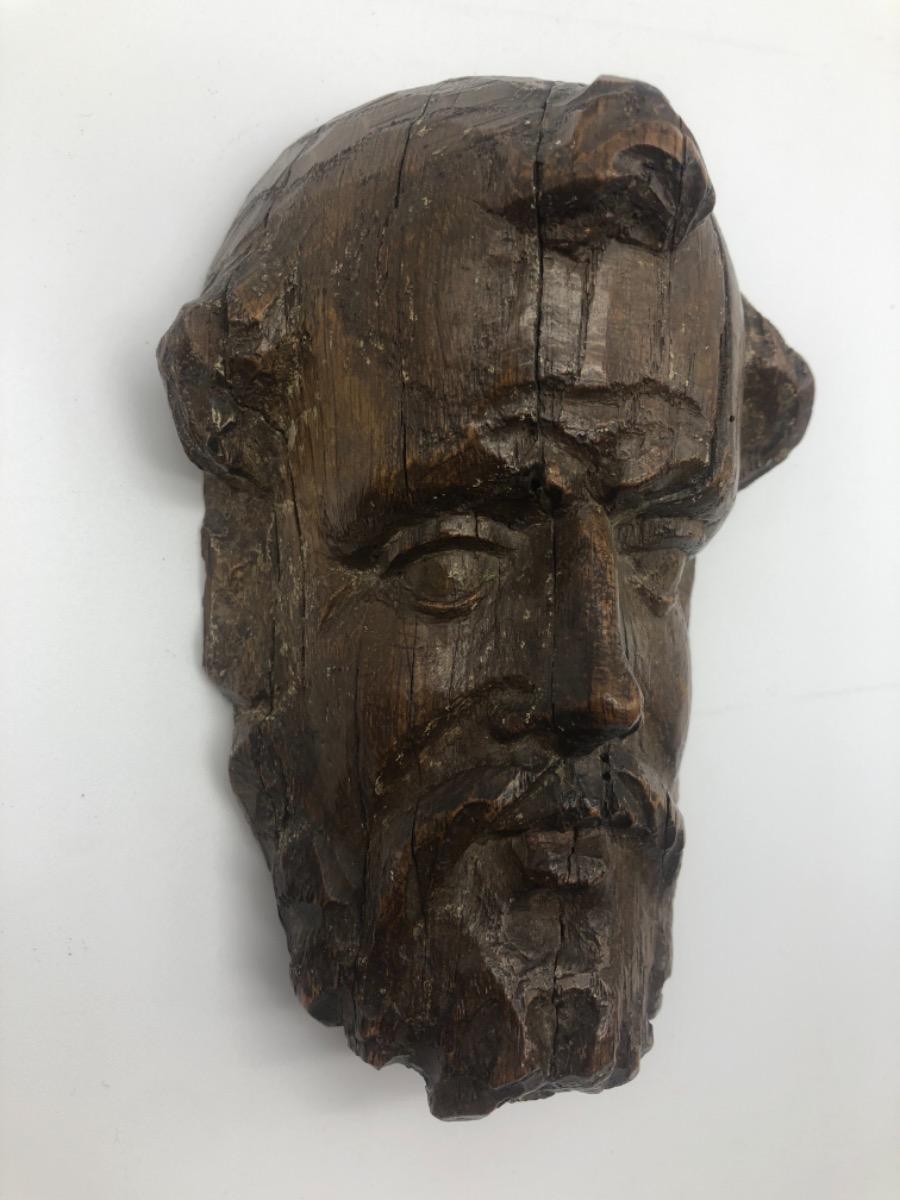 XVIII Religious oaken maskeron - Sold items - Arts and Wood