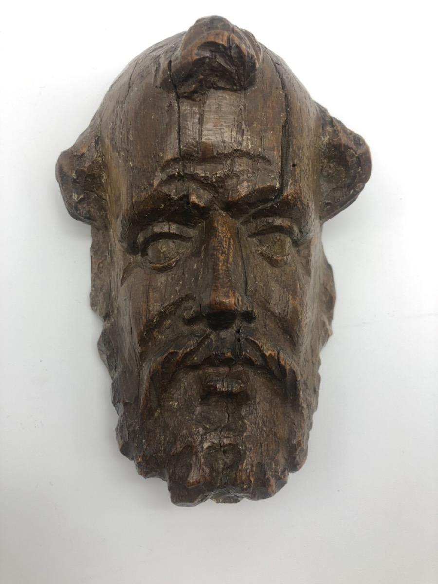 XVIII Religious oaken maskeron - Sold items - Arts and Wood
